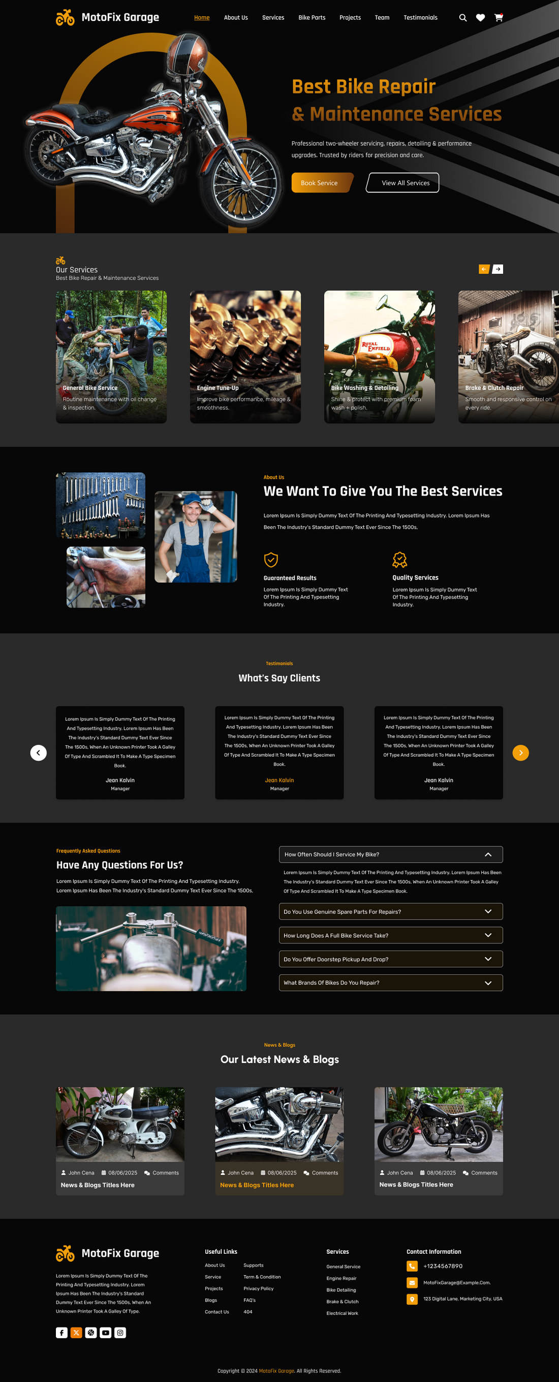 Premium Bike Repair Garage Layout for Service Centers