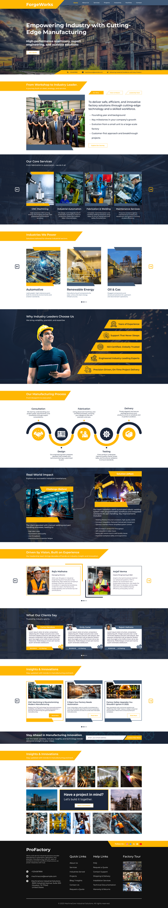 Factory WordPress Theme - Best Theme for Manufacturers and Suppliers