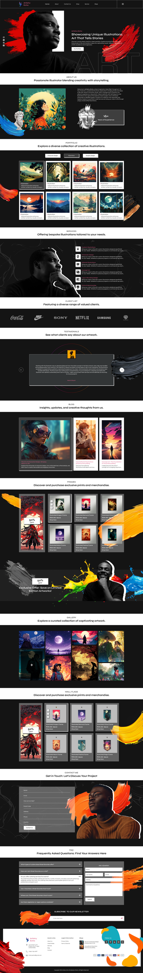 Illustrator WordPress Theme | Ideal For Artistic Expression