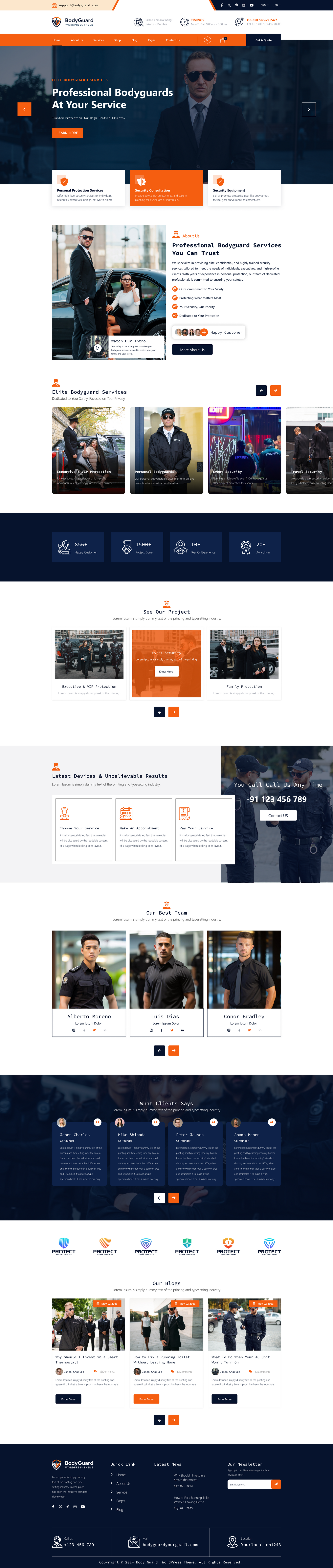 Security Guard WordPress Theme For Professional Services